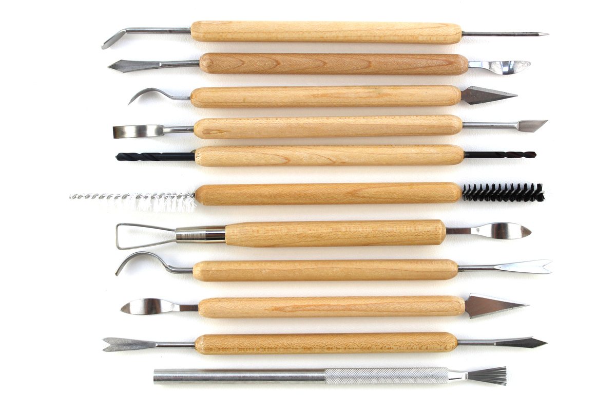 Finishing Sgraffito Pottery Tools Set Of 11 - Bath Potters Supplies
