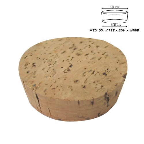 Natural Jar Cork Stopper Large 68mm - Bath Potters Supplies