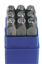 Metal Number Stamp Set - Bath Potters Supplies