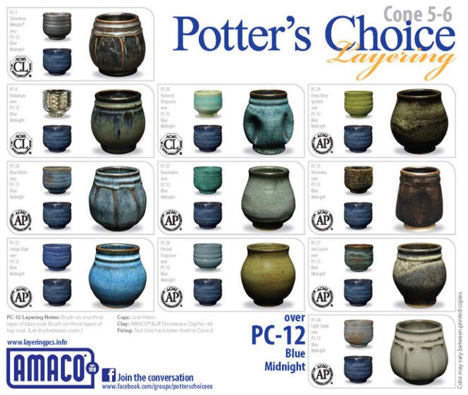 Blue Midnight Amaco Potters Choice Glaze - Bath Potters Supplies
