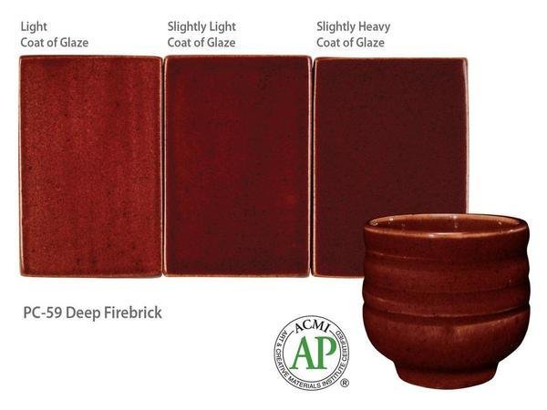 Deep Firebrick Amaco Potters Choice Glaze - Bath Potters Supplies