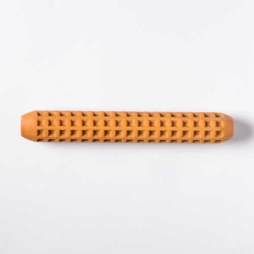 MKM Waffle Wooden Hand Roller HR-67 - Bath Potters Supplies