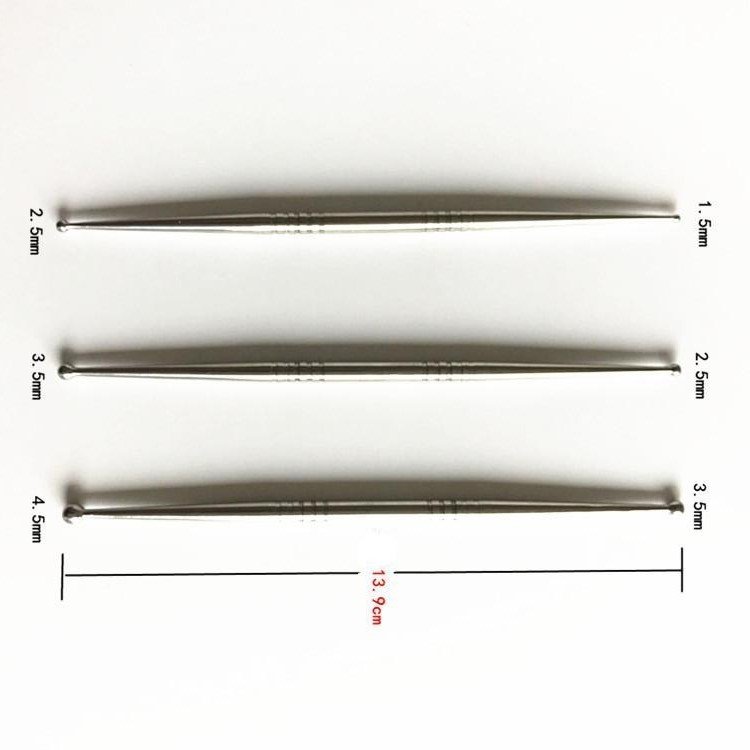 Double Ended Stainless Steel Ball End Tool Set Of 3 - Bath Potters Supplies