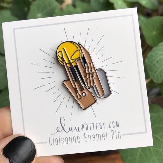 Tool Set Enamel Pin - Bath Potters Supplies
