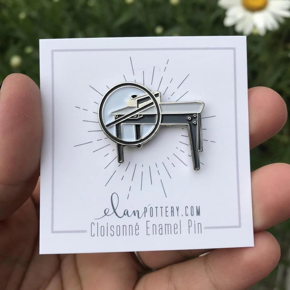 Slab Roller Enamel Pin - Bath Potters Supplies