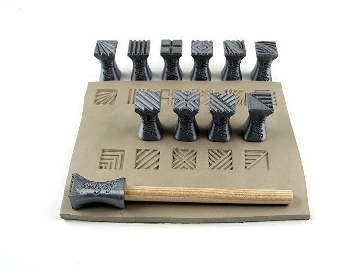 Square Stamps Set Of 11 - Bath Potters Supplies