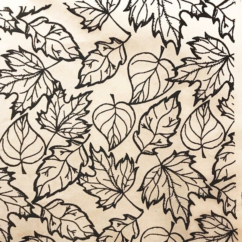 Fall Leaves Underglaze Transfer Sheet - Bath Potters Supplies