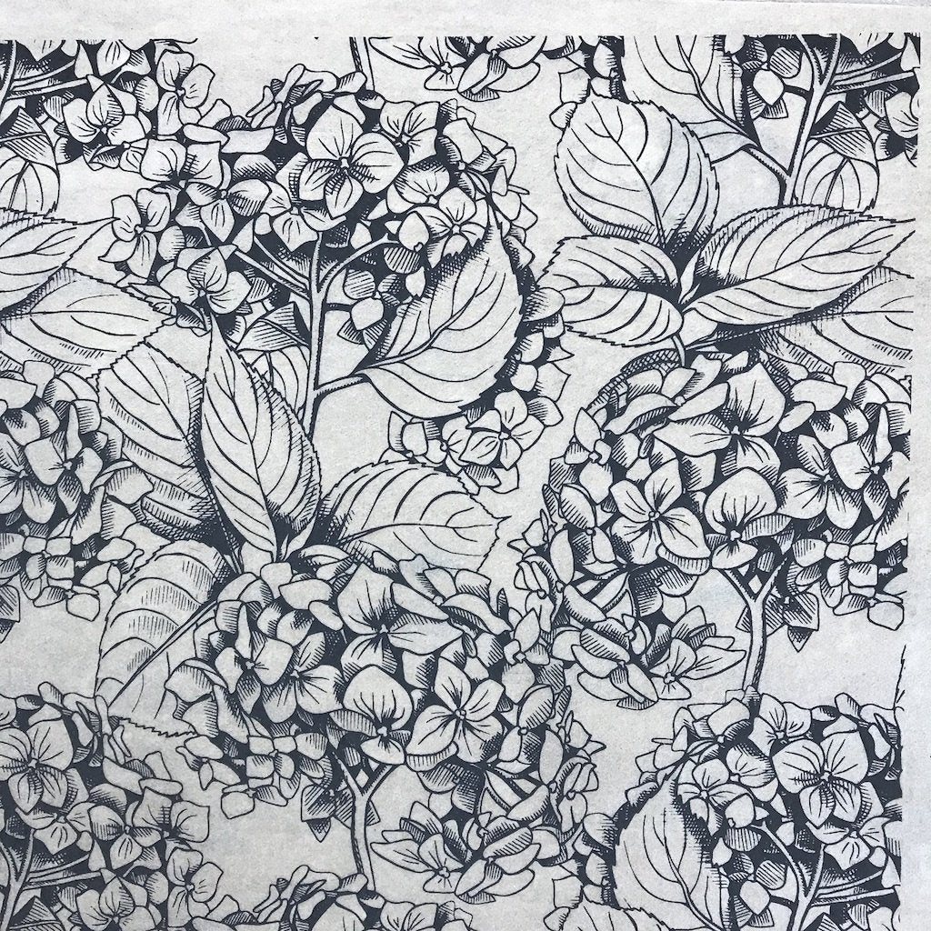 Hydrangea Underglaze Transfer Sheet - Bath Potters Supplies