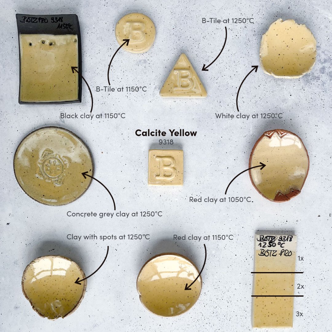 Calcite Yellow Botz Pro Glaze - Bath Potters Supplies