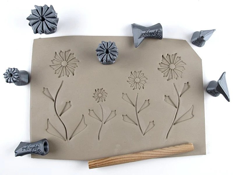 Cornflower Stamp Set - Bath Potters Supplies