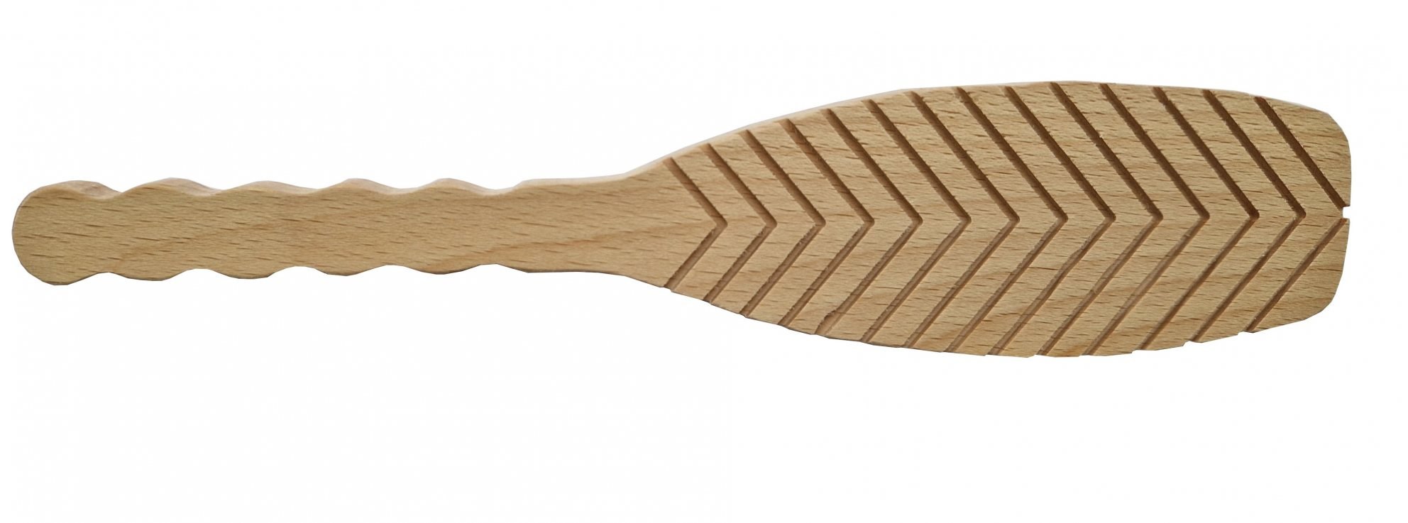 Ribbed Wooden Paddle Arrow Small - Bath Potters Supplies