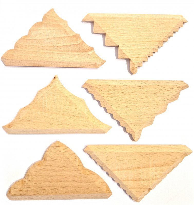 Wooden Form Shapers Set Of 6 - Bath Potters Supplies