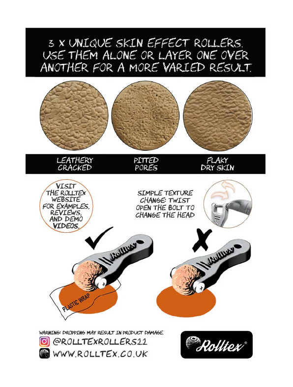 Rolltex Theatrical Skin Roller - Bath Potters Supplies