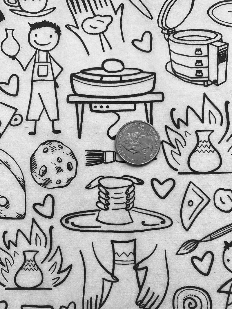 Pottery Studio Underglaze Transfer Sheet - Bath Potters Supplies