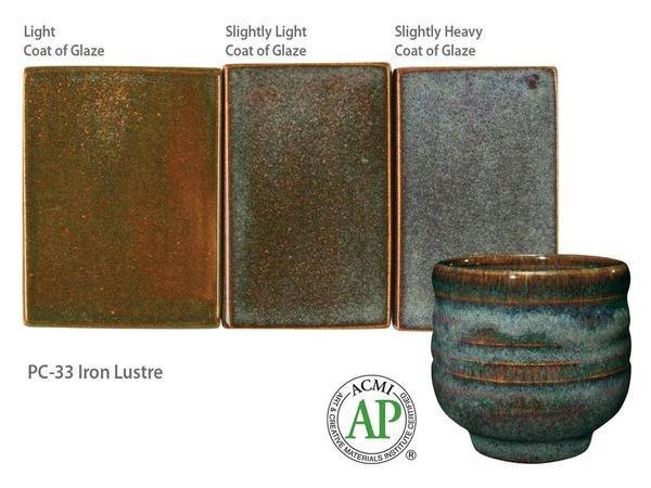 Iron Lustre Amaco Potters Choice Glaze - Bath Potters Supplies