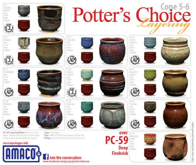 Deep Firebrick Amaco Potters Choice Glaze - Bath Potters Supplies